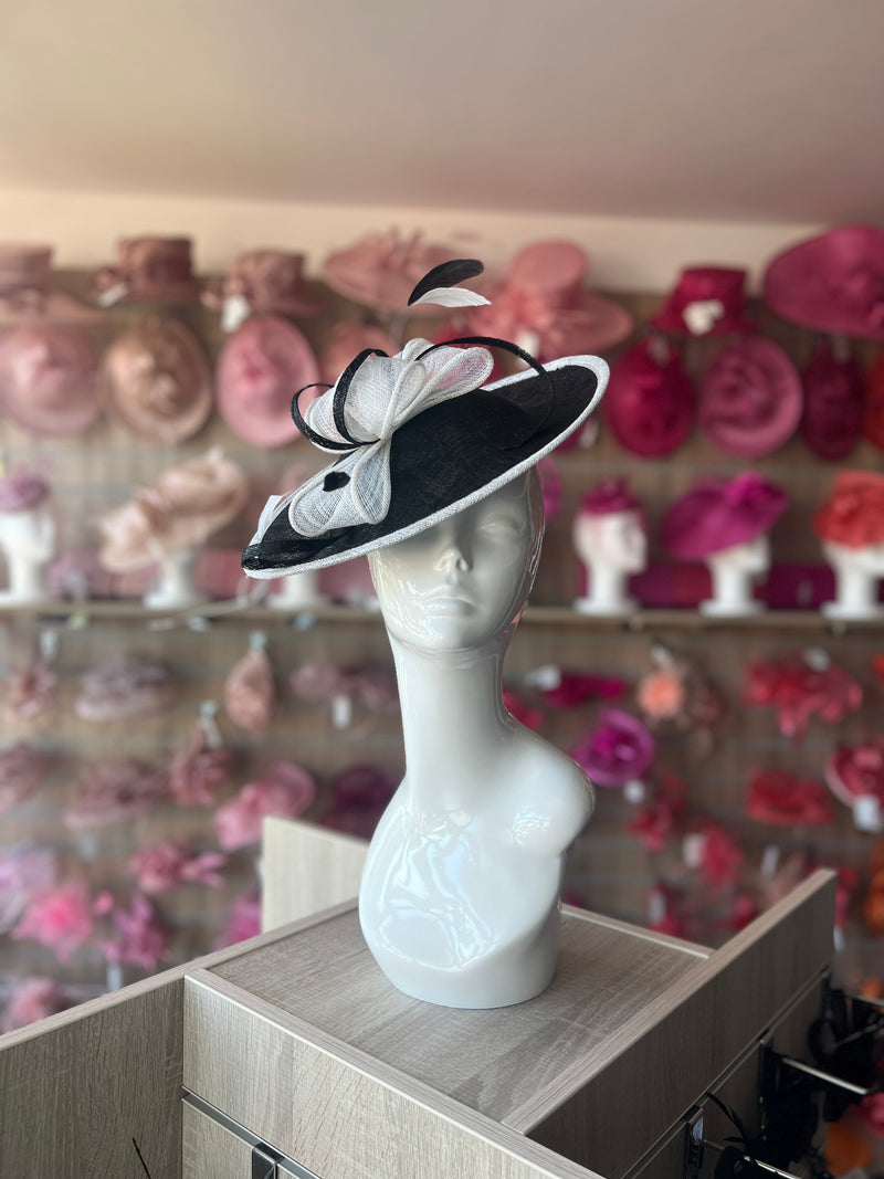 Monochrome Black & White Fascinators, Hatinators & Hats