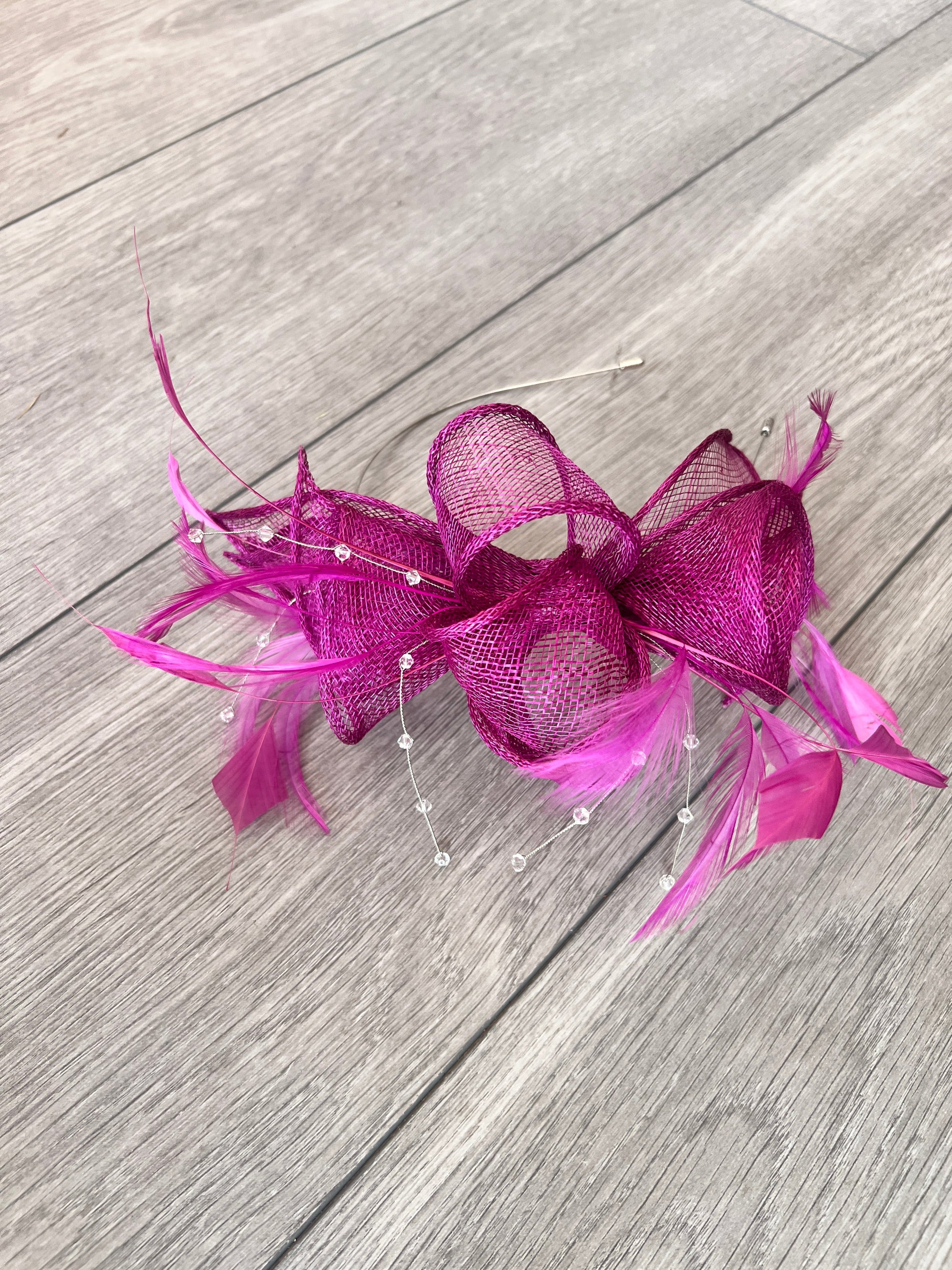 Classic Sinamay Grape Fascinator for Weddings & The Races