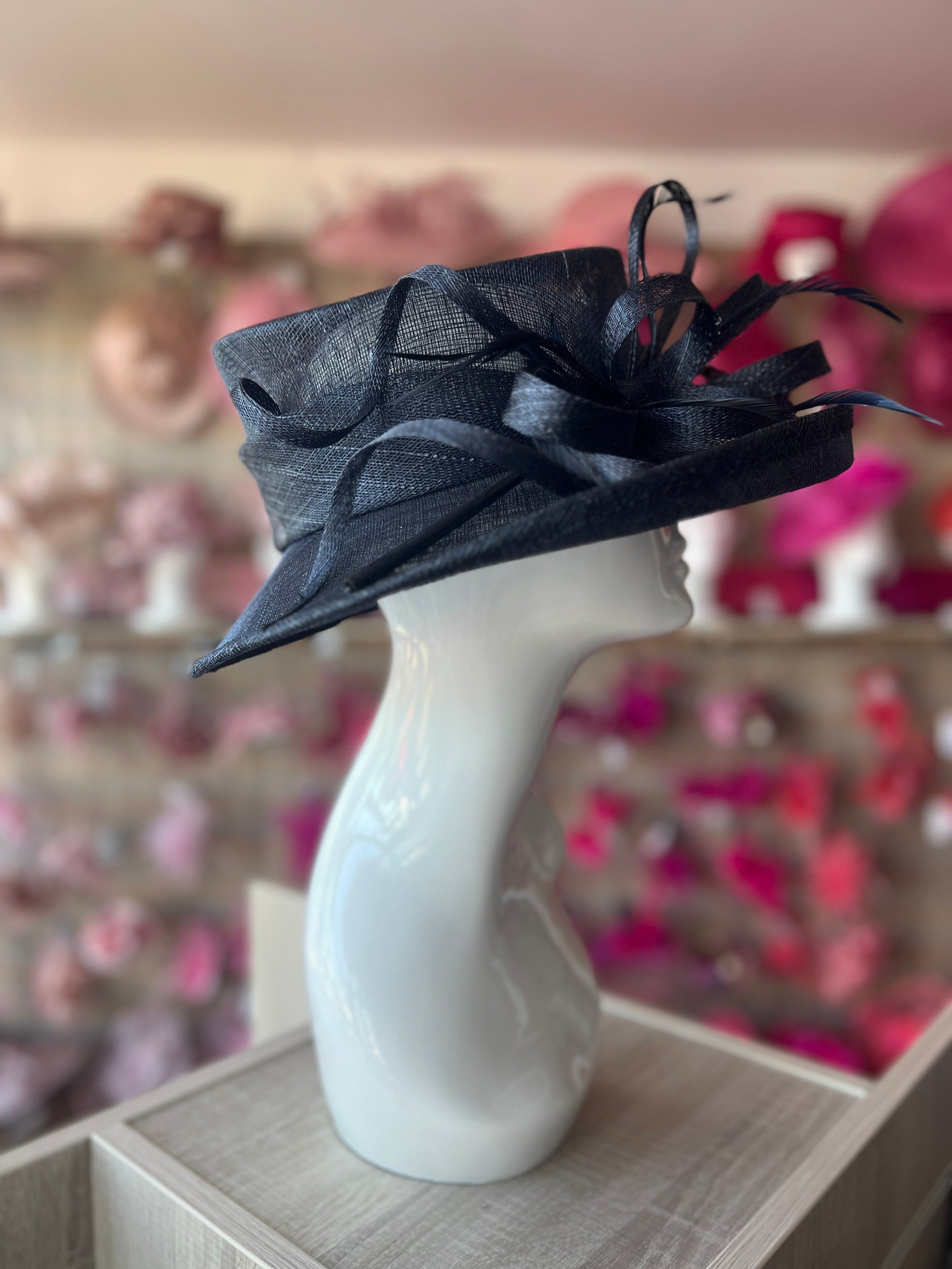 Navy Fascinators - Navy Hair Fascinators & Navy Fascinator Hats
