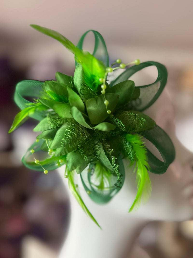 Green Fascinators - Green Hair Fascinators & Green Fascinator Hats