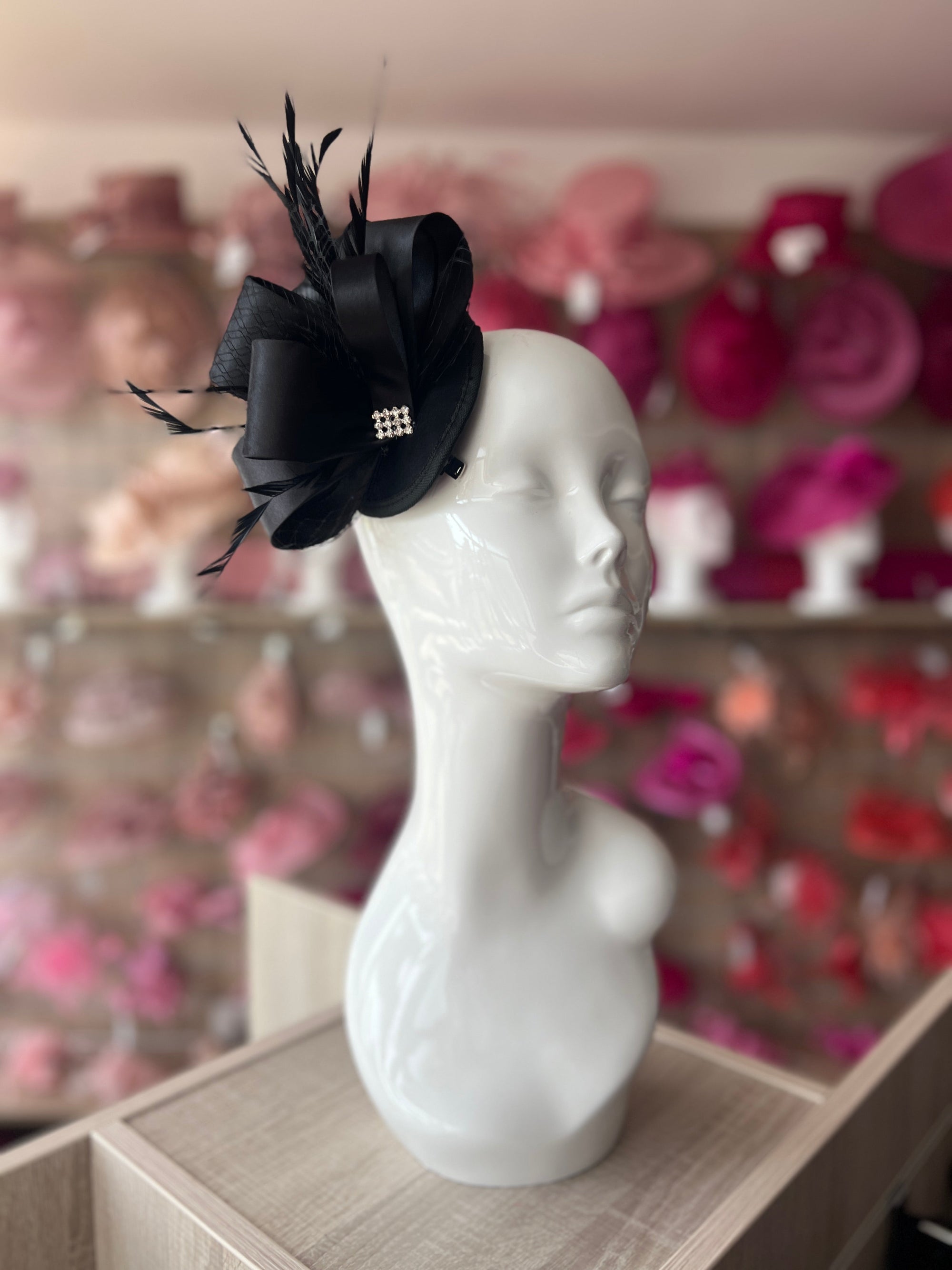 Black Fascinators - Black Hair Fascinators & Black Fascinator Hats