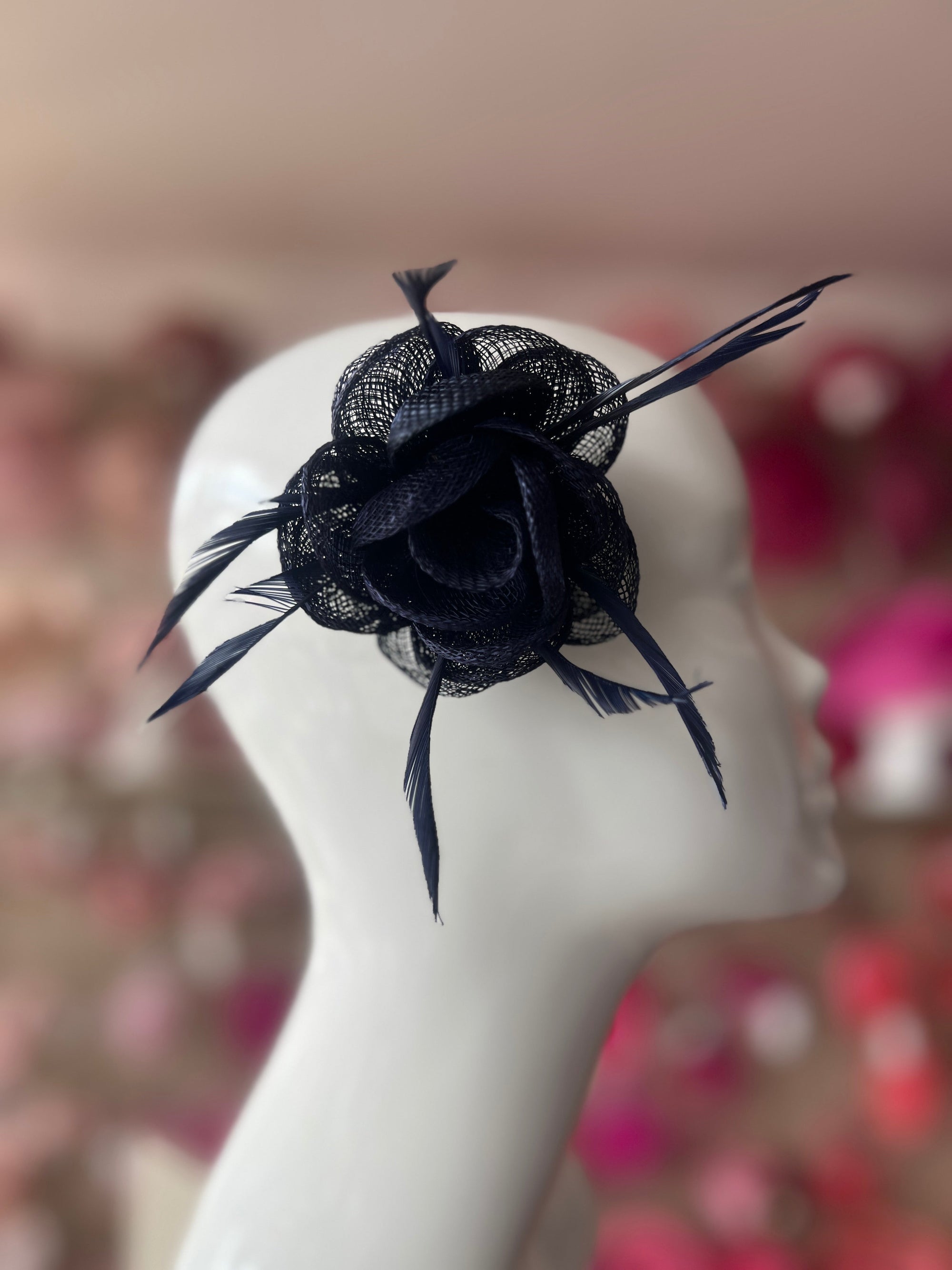 Navy Fascinators - Navy Hair Fascinators & Navy Fascinator Hats