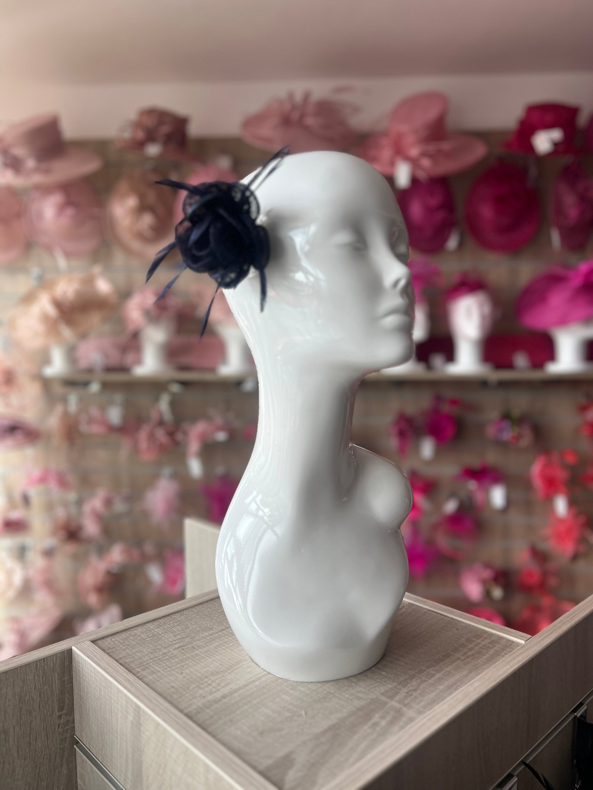 Navy Fascinators - Navy Hair Fascinators & Navy Fascinator Hats