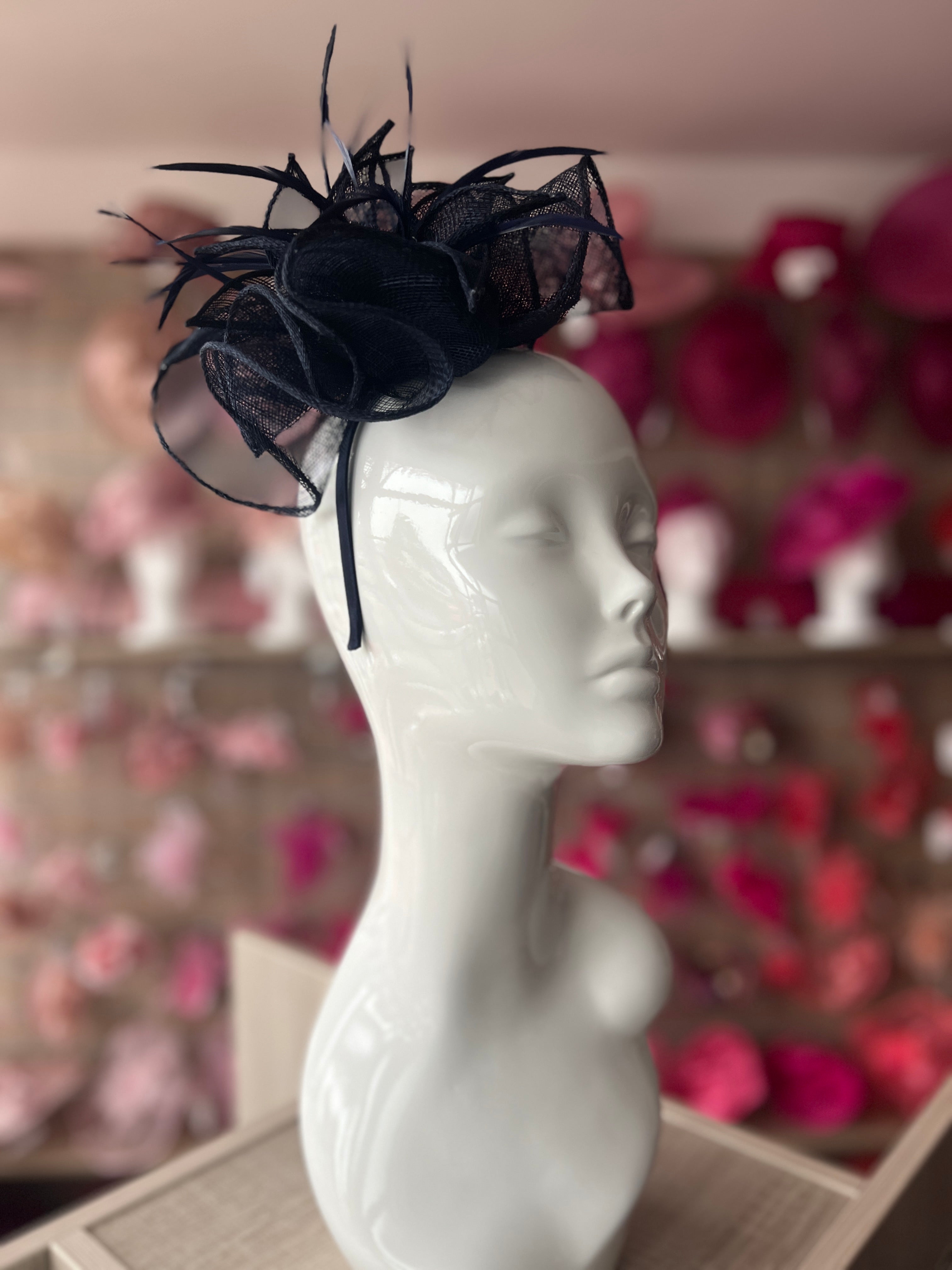 Navy Fascinators - Navy Hair Fascinators & Navy Fascinator Hats