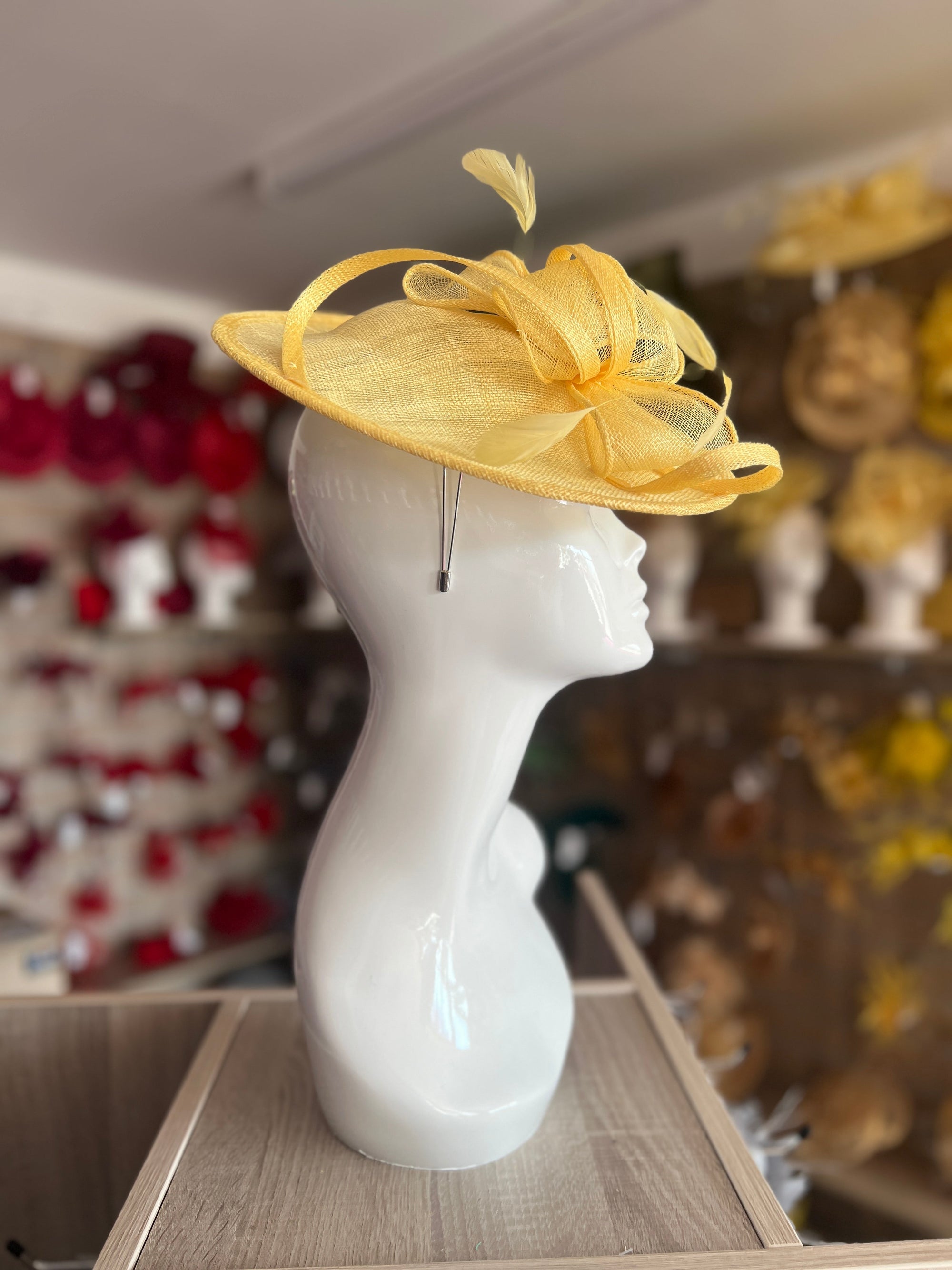 Yellow Fascinators - Yellow Hair Fascinators & Yellow Fascinator Hats
