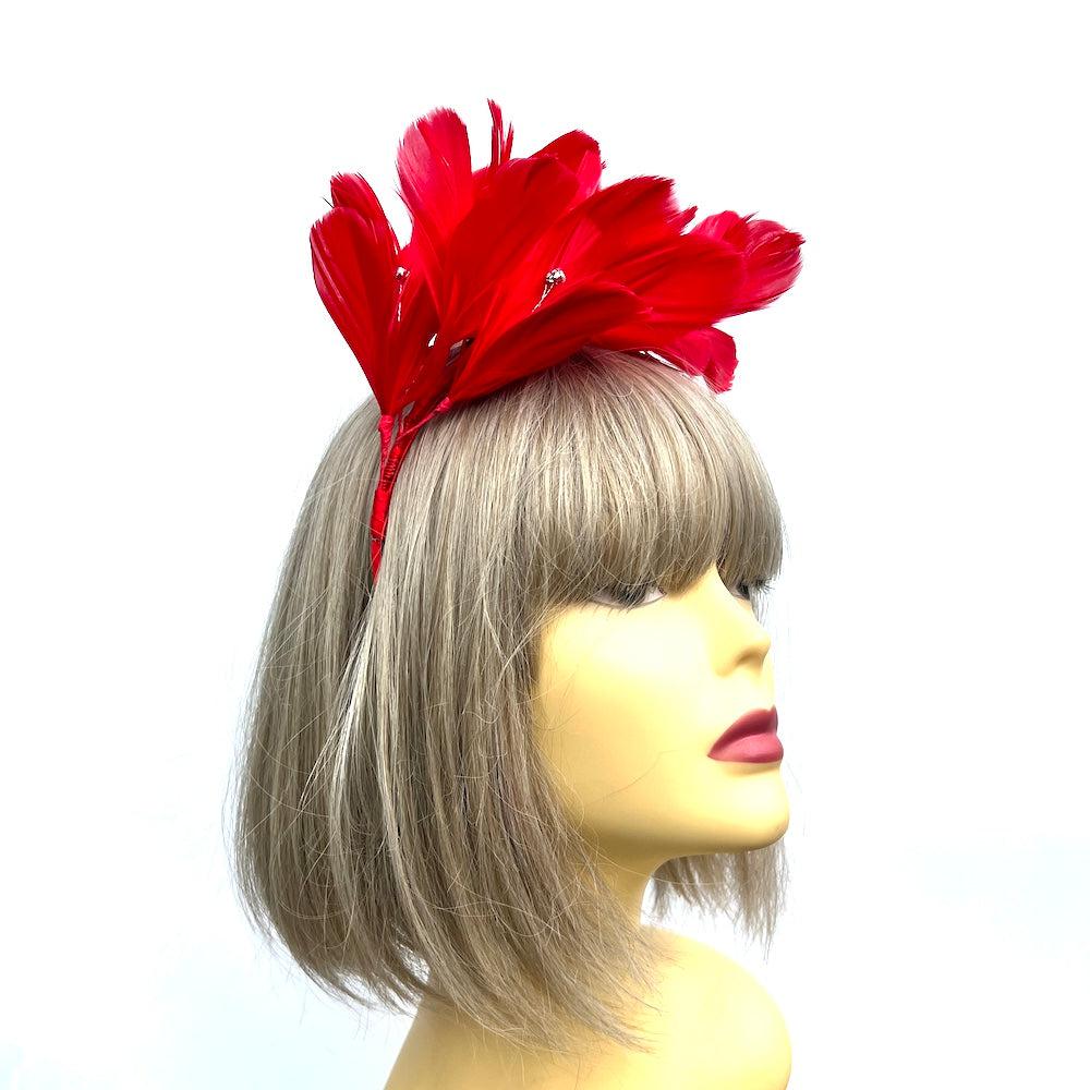Red Fascinators - Red Hair Fascinators & Red Fascinator Hats