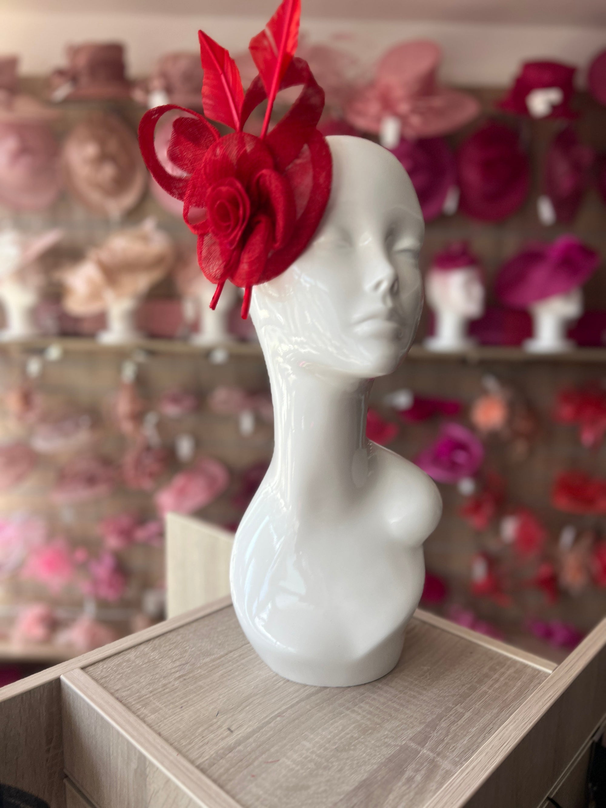 Red Fascinators - Red Hair Fascinators & Red Fascinator Hats