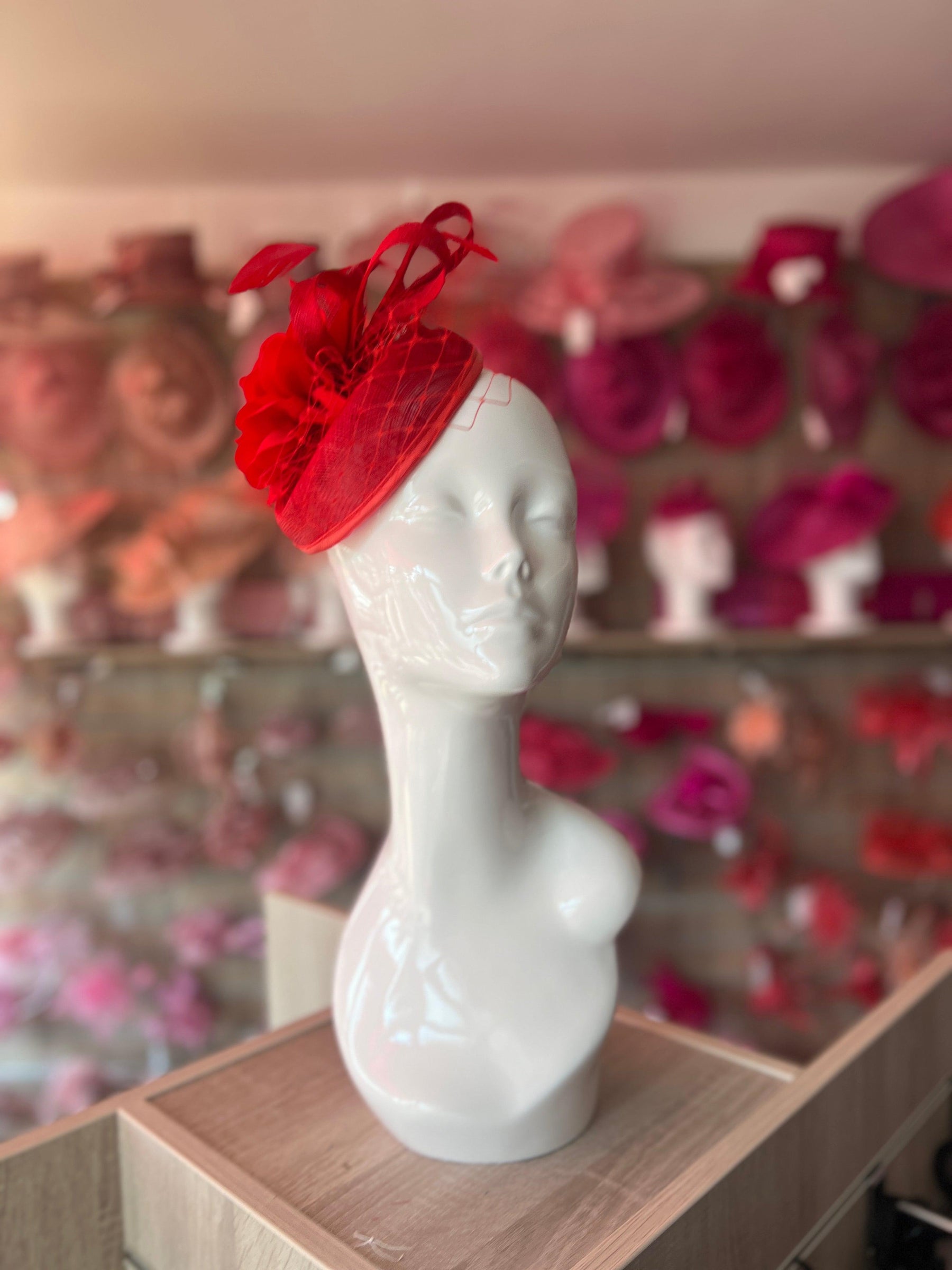 Red Fascinators - Red Hair Fascinators & Red Fascinator Hats