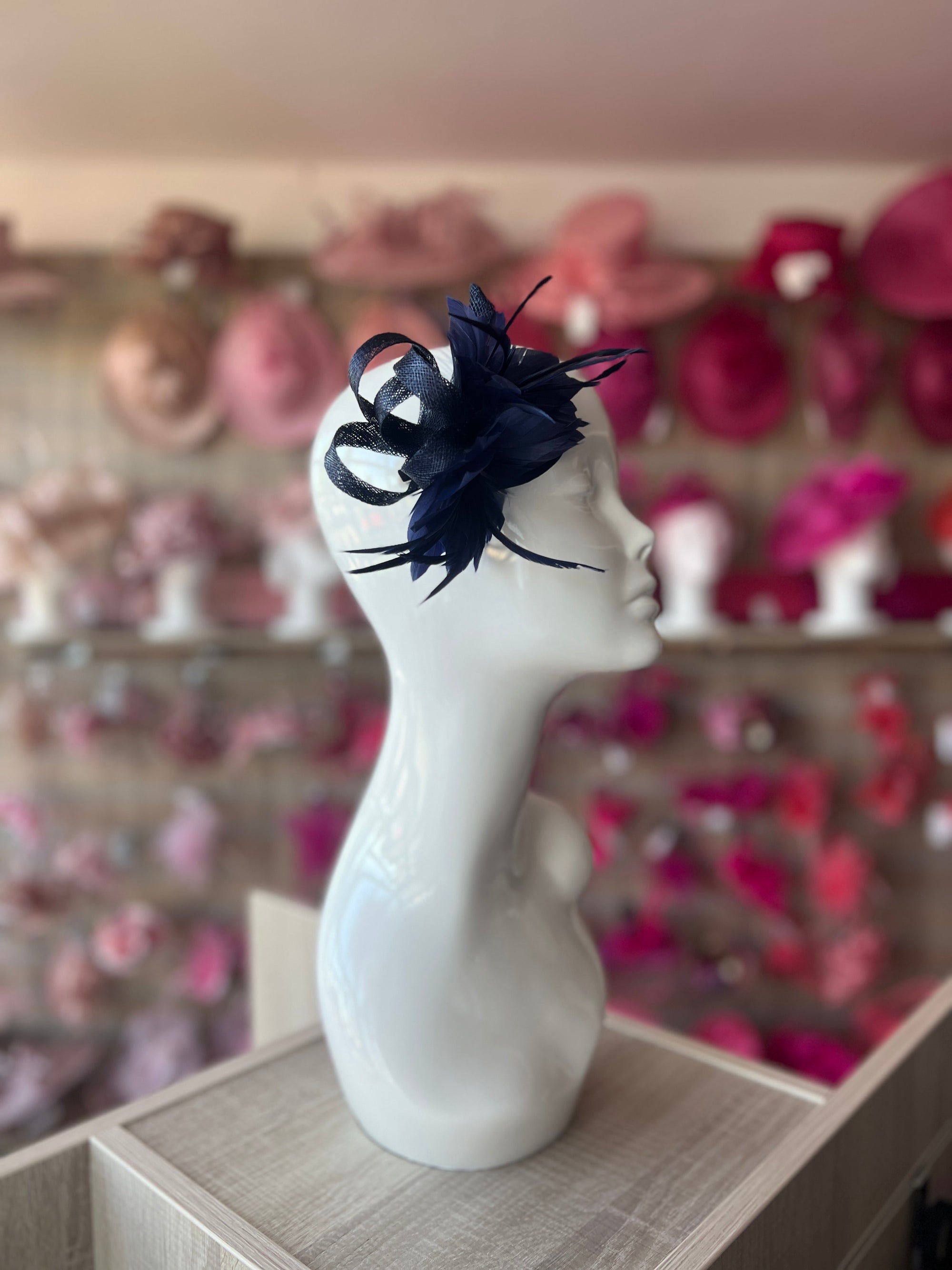 Navy Fascinators - Navy Hair Fascinators & Navy Fascinator Hats