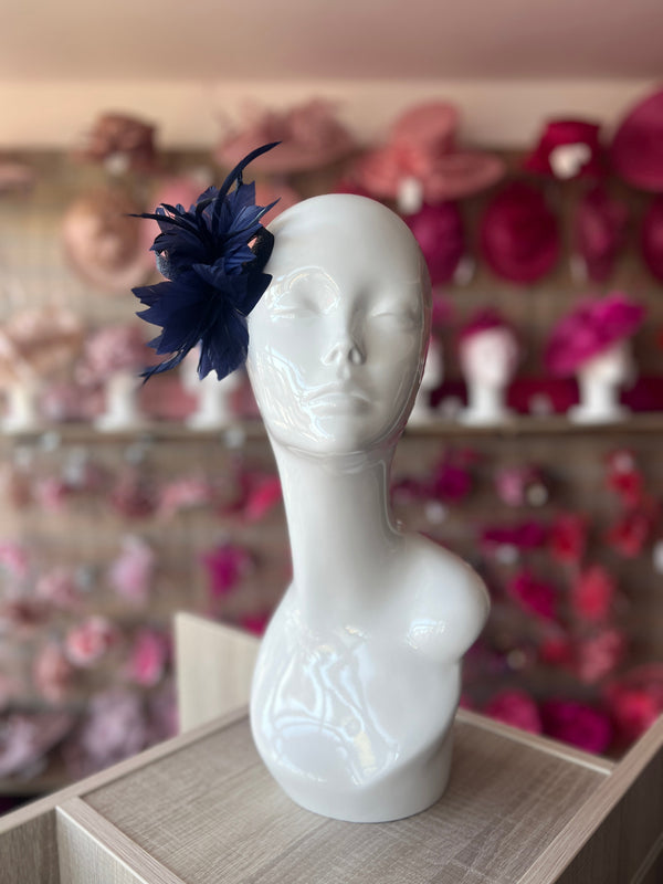 Navy Fascinators - Navy Hair Fascinators & Navy Fascinator Hats