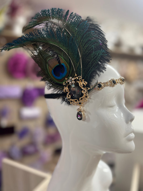 peacock feather hatinator