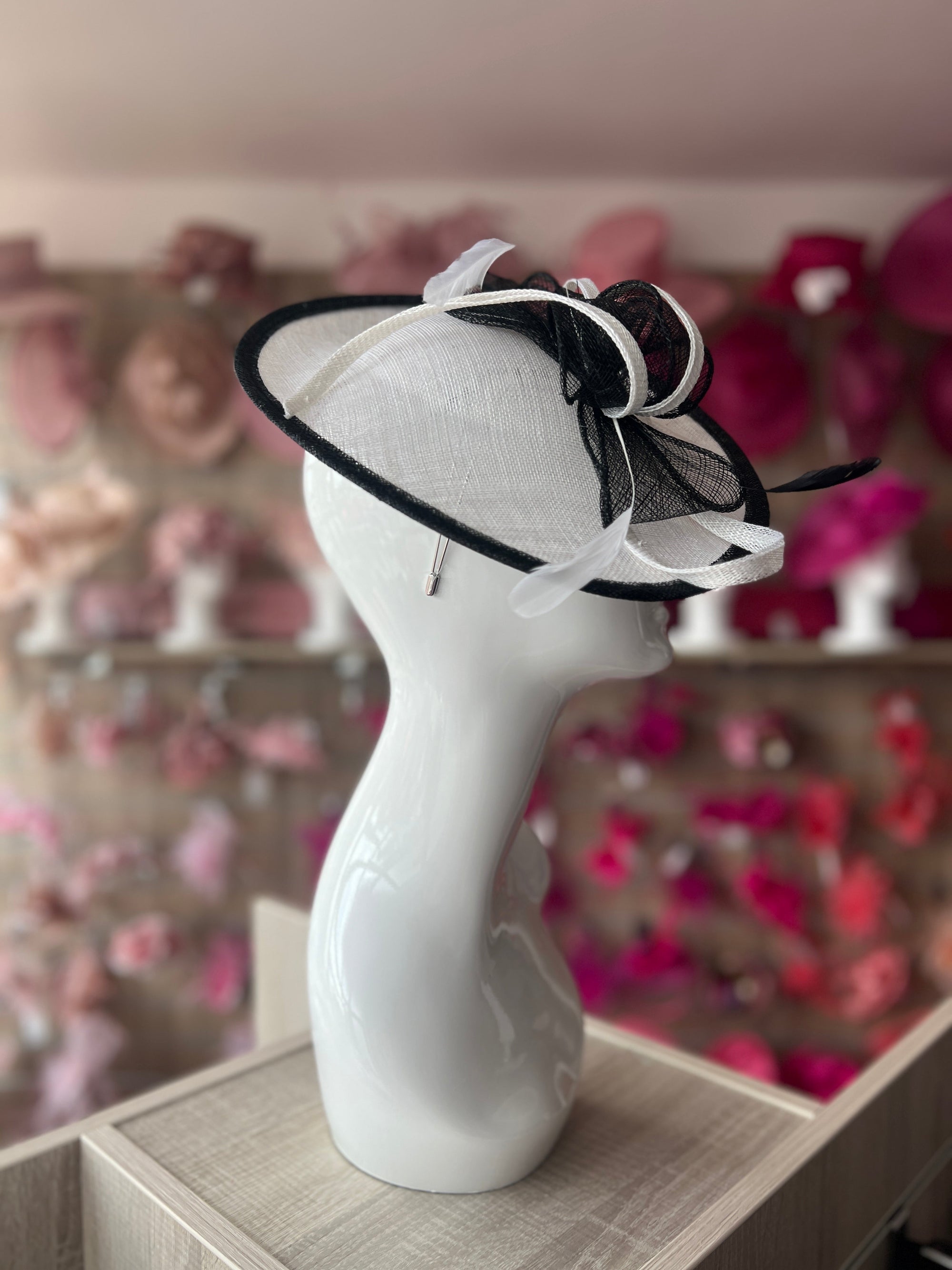 Monochrome Black & White Fascinators, Hatinators & Hats