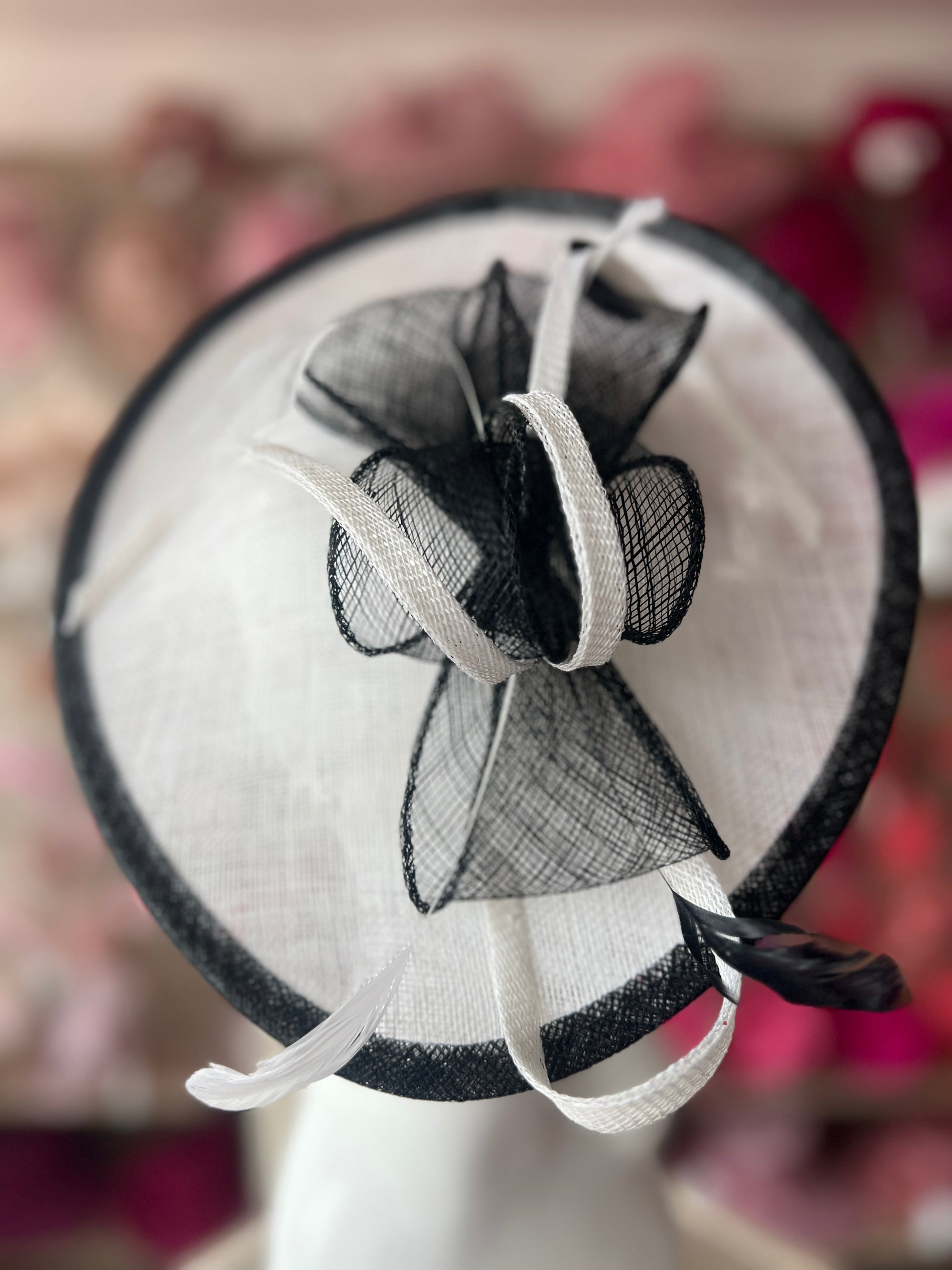 Monochrome Black & White Fascinators, Hatinators & Hats