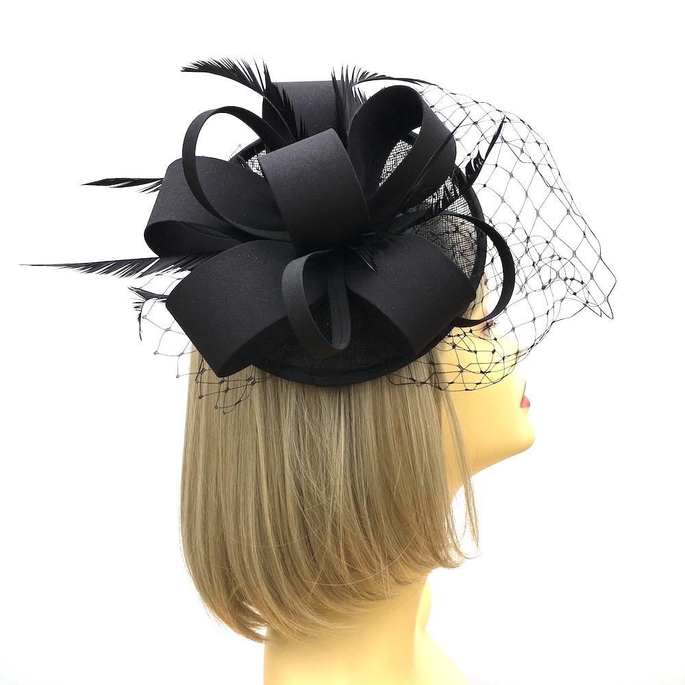 Black Fascinators - Black Hair Fascinators & Black Fascinator Hats