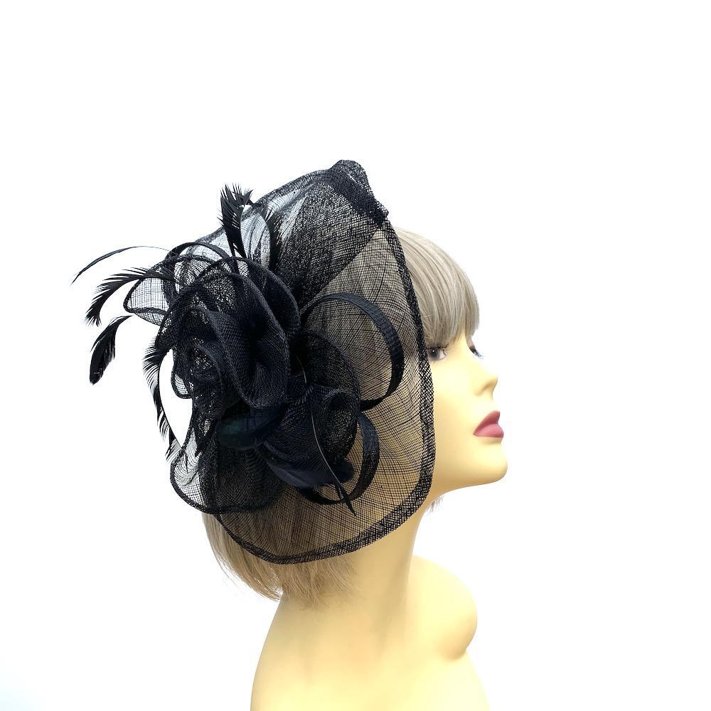 Black Fascinators - Black Hair Fascinators & Black Fascinator Hats