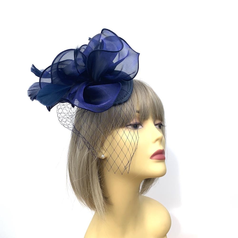 Navy Fascinators - Navy Hair Fascinators & Navy Fascinator Hats