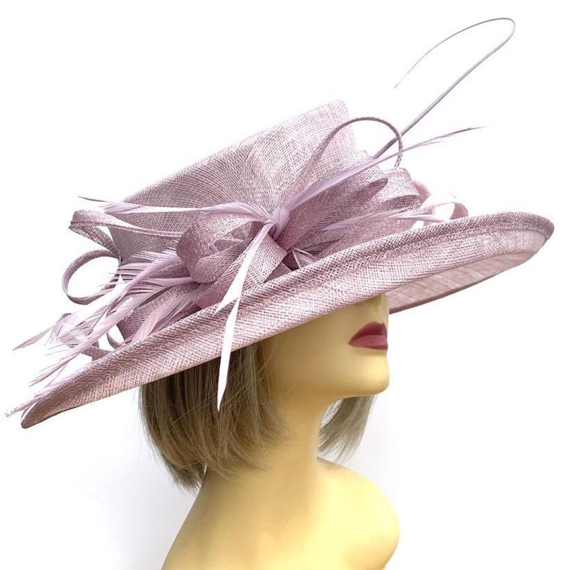 Classic Sinamay Lilac Wedding Hat for Weddings, Race Days & Events