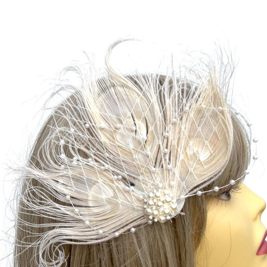 Ivory Fascinators - Ivory Hair Fascinators & Ivory Fascinator Hats