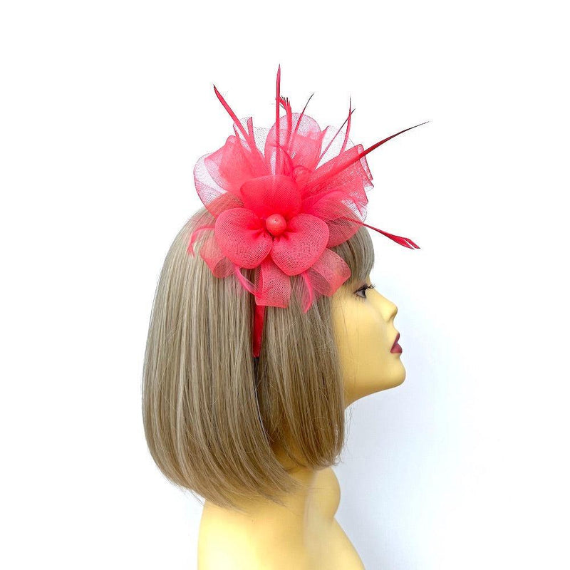 Coral Fascinators - Coral Hair Fascinators & Coral Fascinator Hats