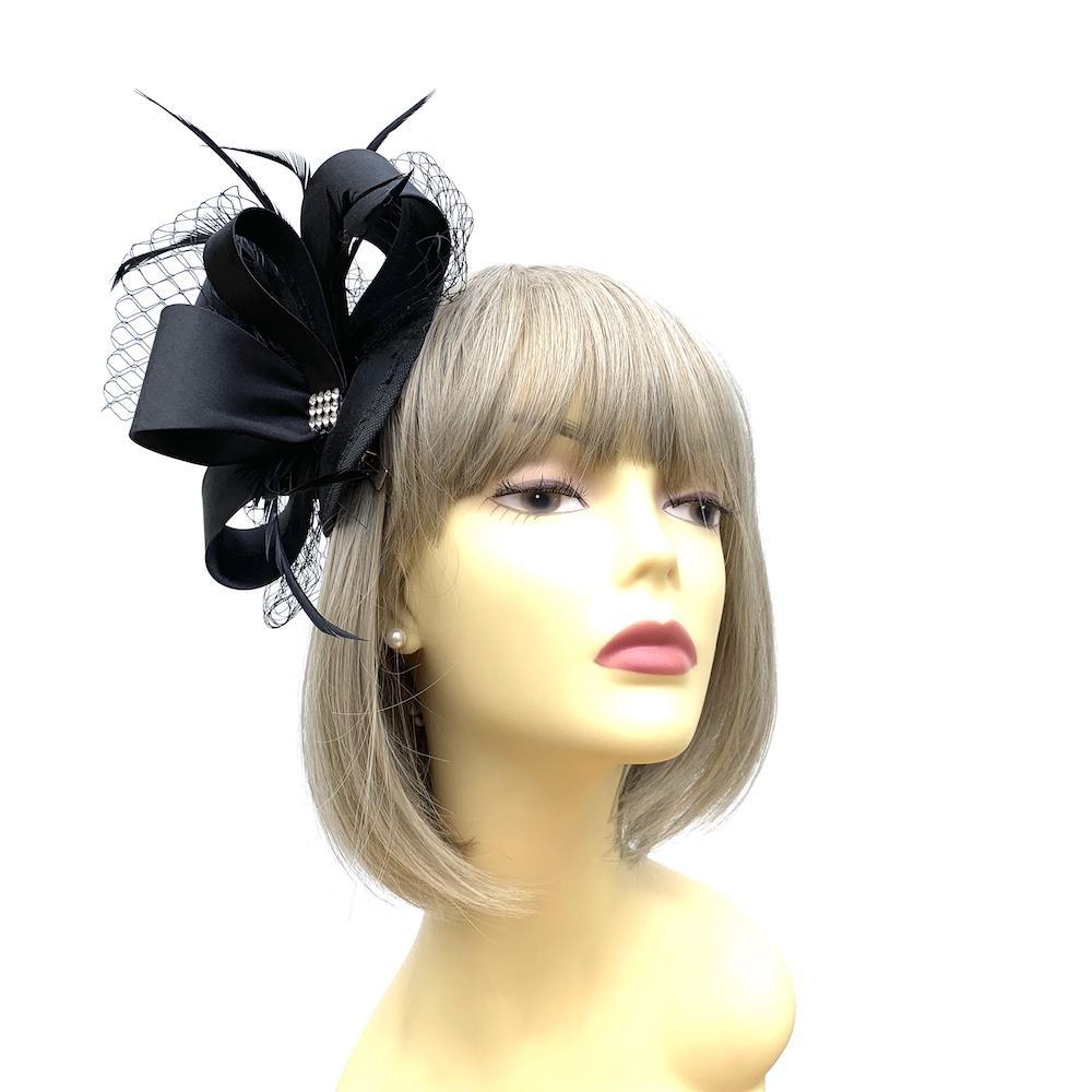 Black Fascinators - Black Hair Fascinators & Black Fascinator Hats