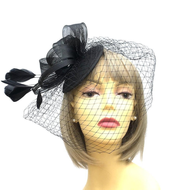 Hats & Fascinators with Veil - Birdcage Fascinators & Birdcage Veils