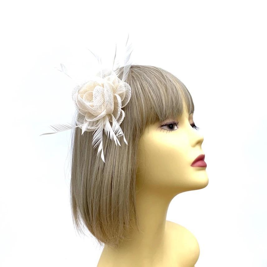 Ivory Fascinators - Ivory Hair Fascinators & Ivory Fascinator Hats