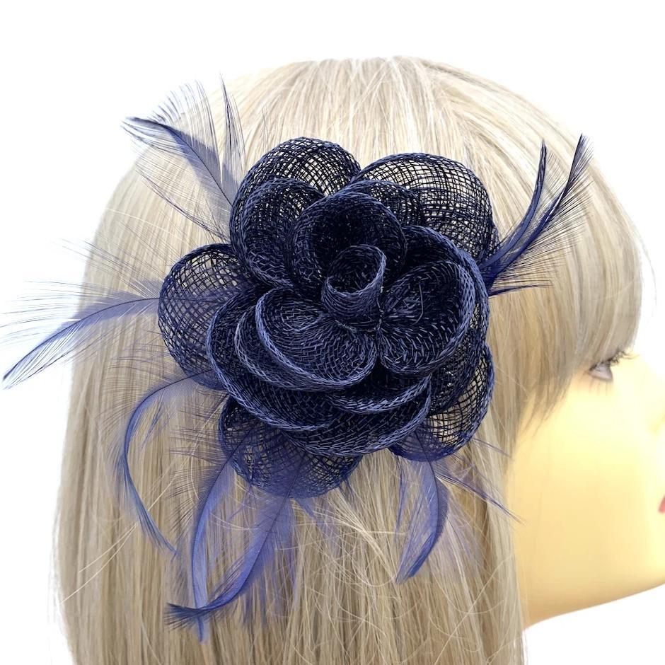Navy Fascinators - Navy Hair Fascinators & Navy Fascinator Hats