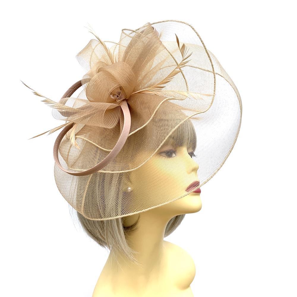 Beige Fascinators - Beige Hair Fascinators & Beige Fascinator Hats