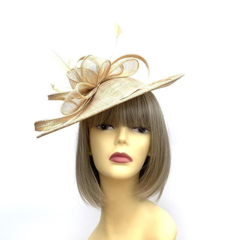 Metallic Gold Disc Fascinator for Weddings, Events & The Races