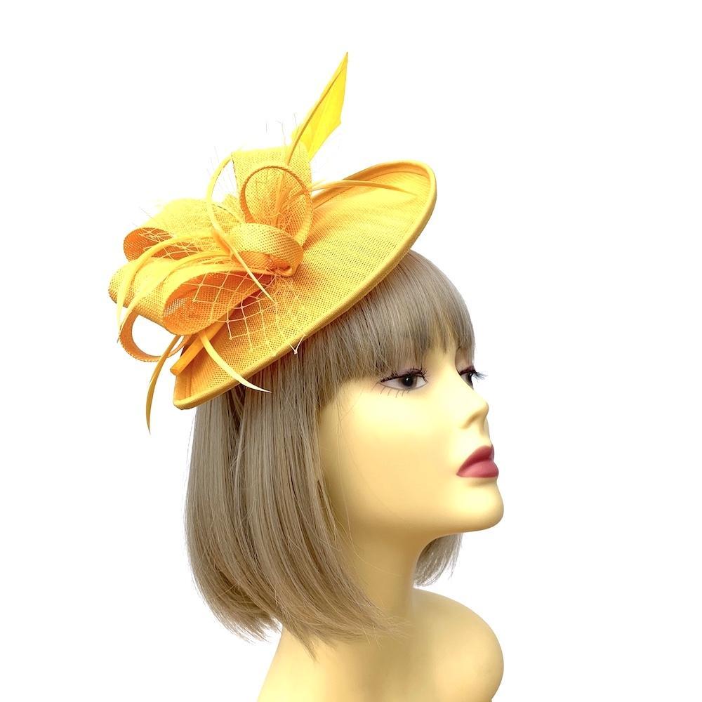 Yellow Fascinators - Yellow Hair Fascinators & Yellow Fascinator Hats