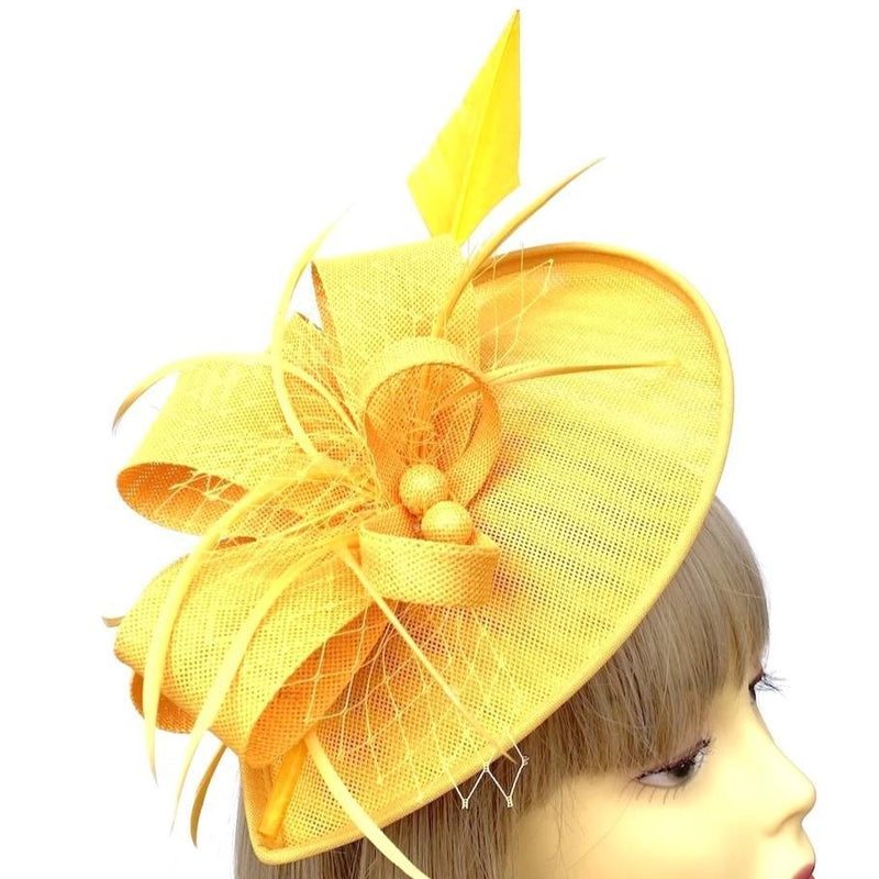 Yellow Fascinators - Yellow Hair Fascinators & Yellow Fascinator Hats