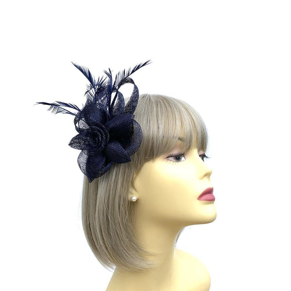 Navy Fascinators - Navy Hair Fascinators & Navy Fascinator Hats