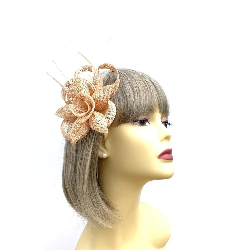 Peach Fascinators - Peach Hair Fascinators & Peach Fascinator Hats