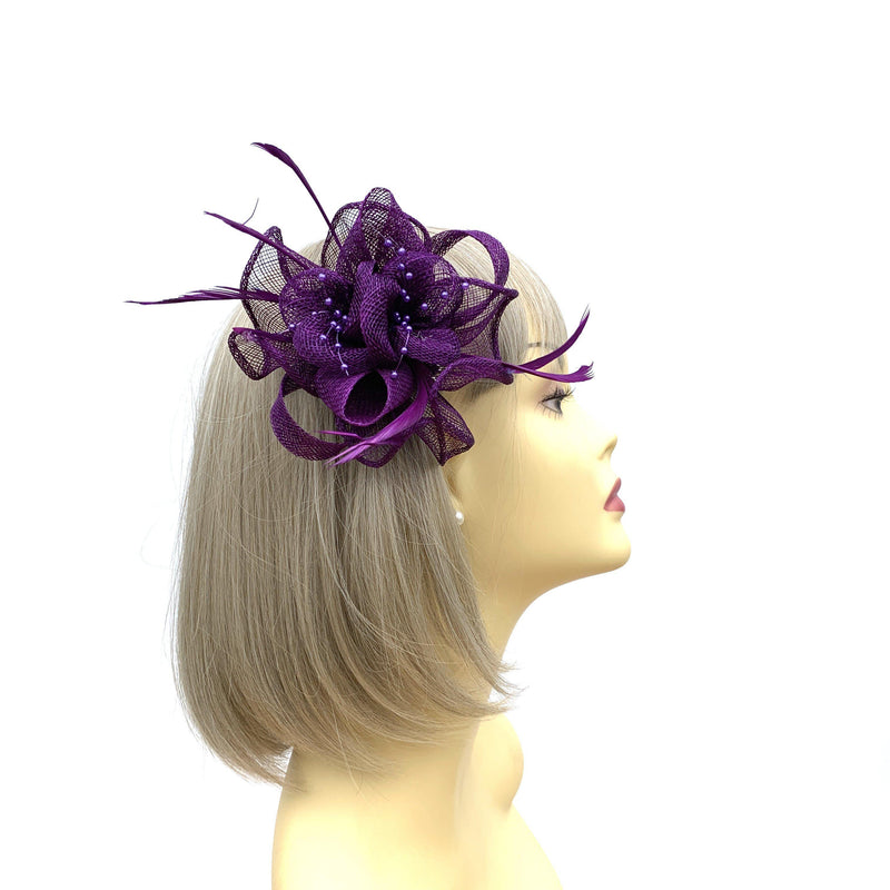 Purple Fascinators - Purple Hair Fascinators & Purple Fascinator Hats