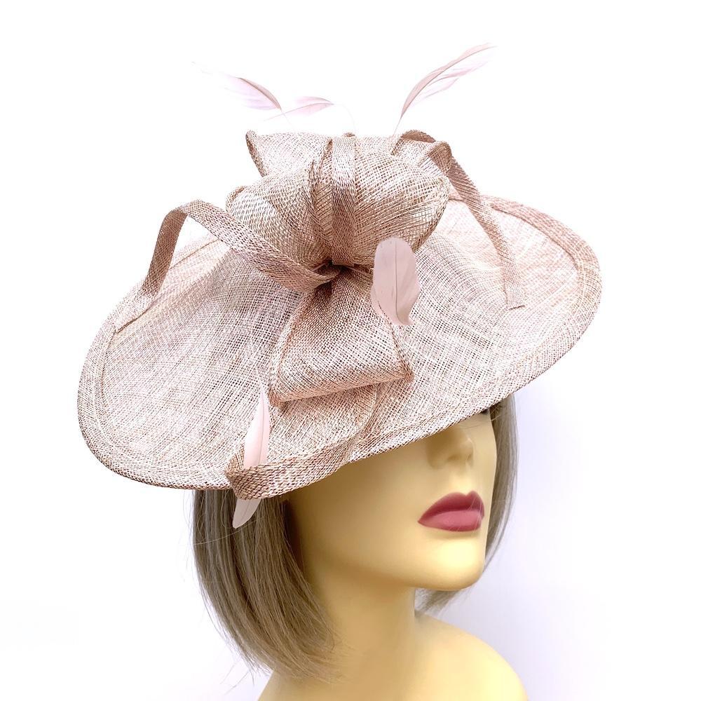 Metallic Rose Gold Disc Fascinator for Weddings, Events & The Races