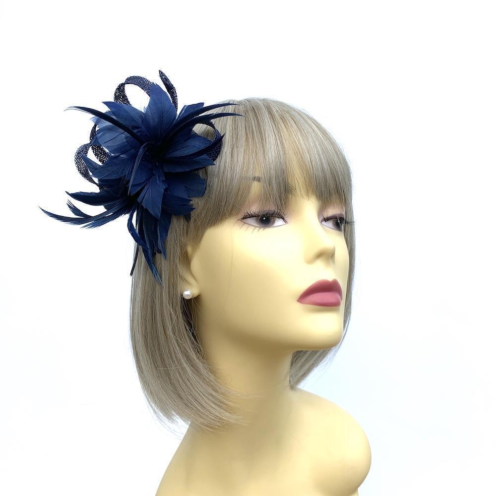 Navy Fascinators - Navy Hair Fascinators & Navy Fascinator Hats
