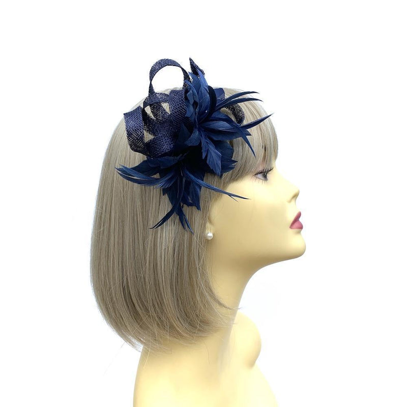 Navy Fascinators - Navy Hair Fascinators & Navy Fascinator Hats