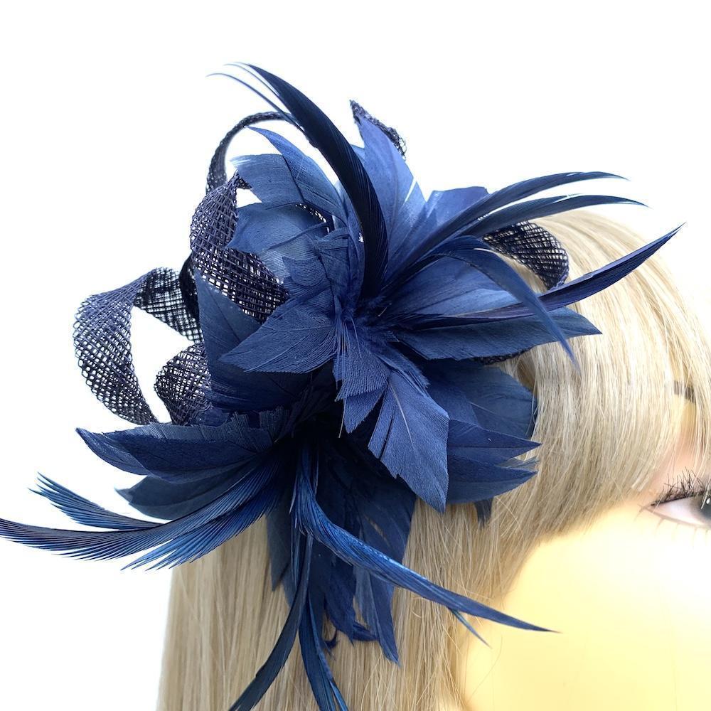 Navy Fascinators - Navy Hair Fascinators & Navy Fascinator Hats