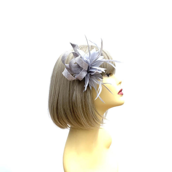 Grey Fascinators - Grey Hair Fascinators & Grey Fascinator Hats